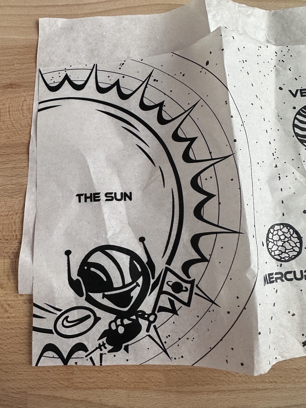 Nike Tissue Paper Solar System Planet Space Alien Black White Kids Flex ...