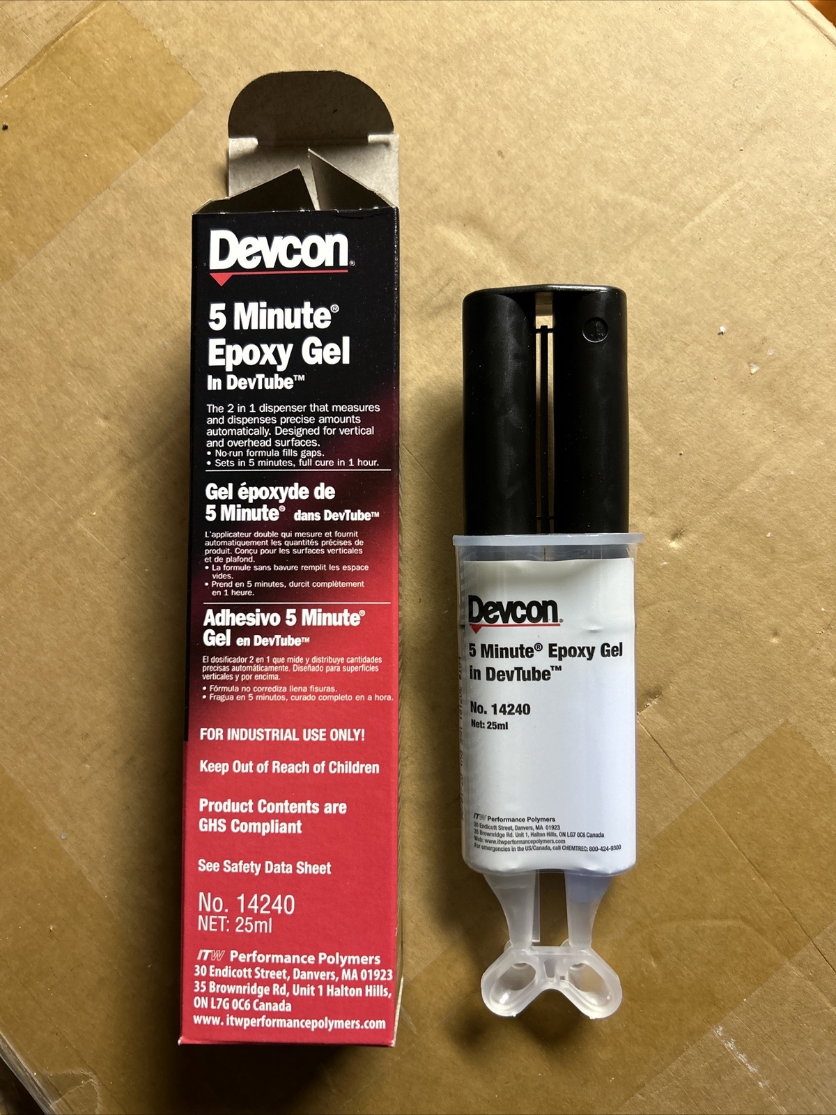 Devcon Dual Bottle 5 Minute Epoxy GEL Adhesive 14240 for sale online | eBay