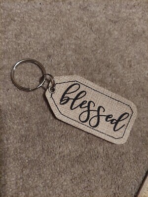'BLESSED' FABRIC KEYCHAIN - NEW | eBay