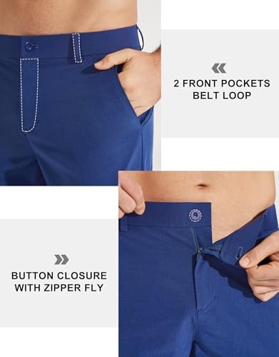 Mens Golf Pants Stretch Work Dress Pants 30"/32"/34" 40W x 32L Royal ...