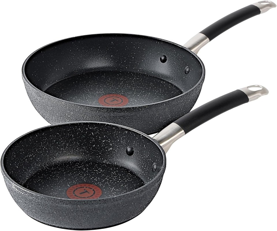 T-fal Stone Force Platinum Non Stick Cookware Set 12 Piece, Oven Black ...