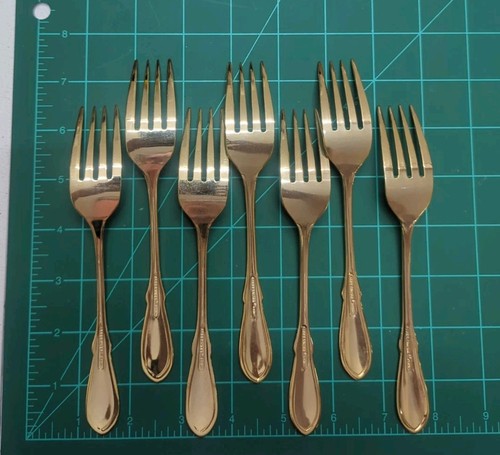 Set Of 22 Farberware BREEZE GOLD Electroplate Golden Silverware ...