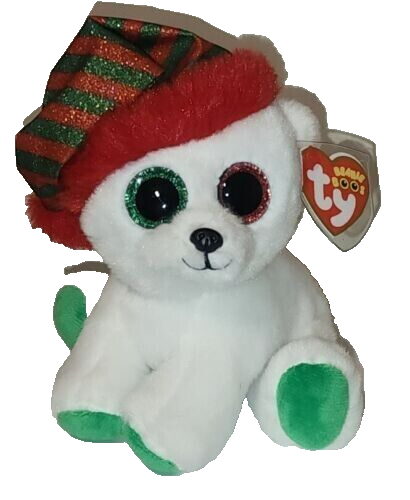 Ty Beanie Boos PAXTON Christmas Polar Bear (6 Inch) NEW MWMTs Stuffed ...