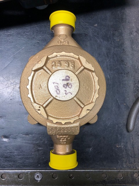 Badger 5/8x3/4 M25 Brass Water Meter NO REGISTER | eBay