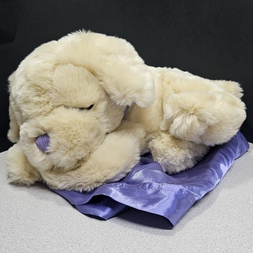 Cloud B Lavender Lab Dog Stuffed Animal Toy w/ Lovey Beige 12" Long ...
