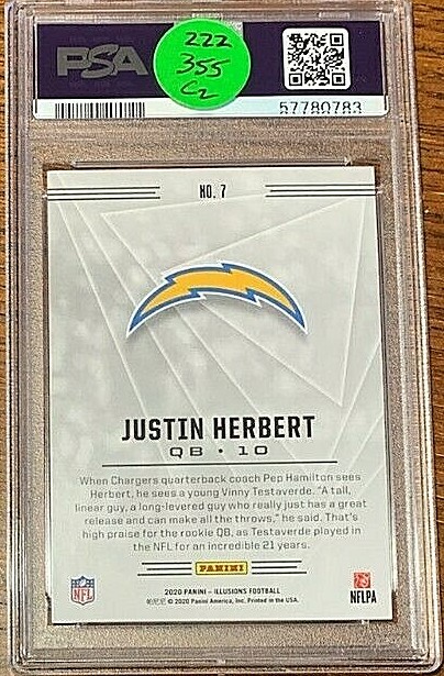 2020 Panini Illusions - Trophy Collection Orange #7 Justin Herbert (RC ...