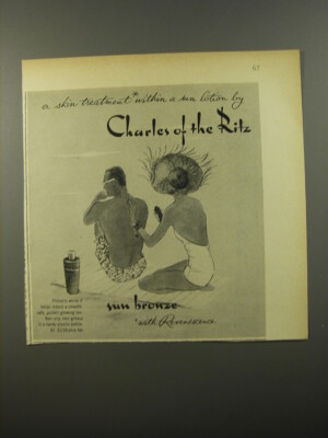 1954 Charles of the Ritz Sun Bronze with Revenescence Ad - A skin ...
