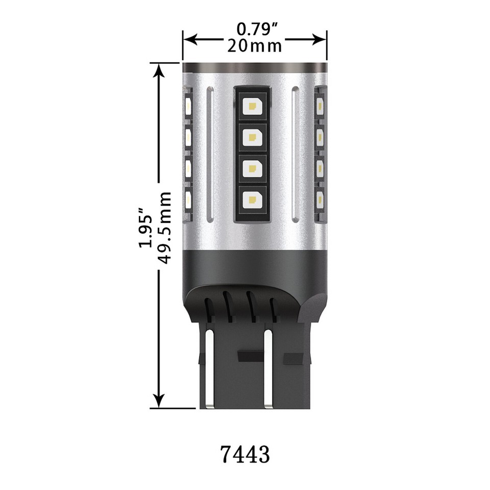 7440 7443 W21W Canbus LED White Side Signal Parking Indicator Reverse ...
