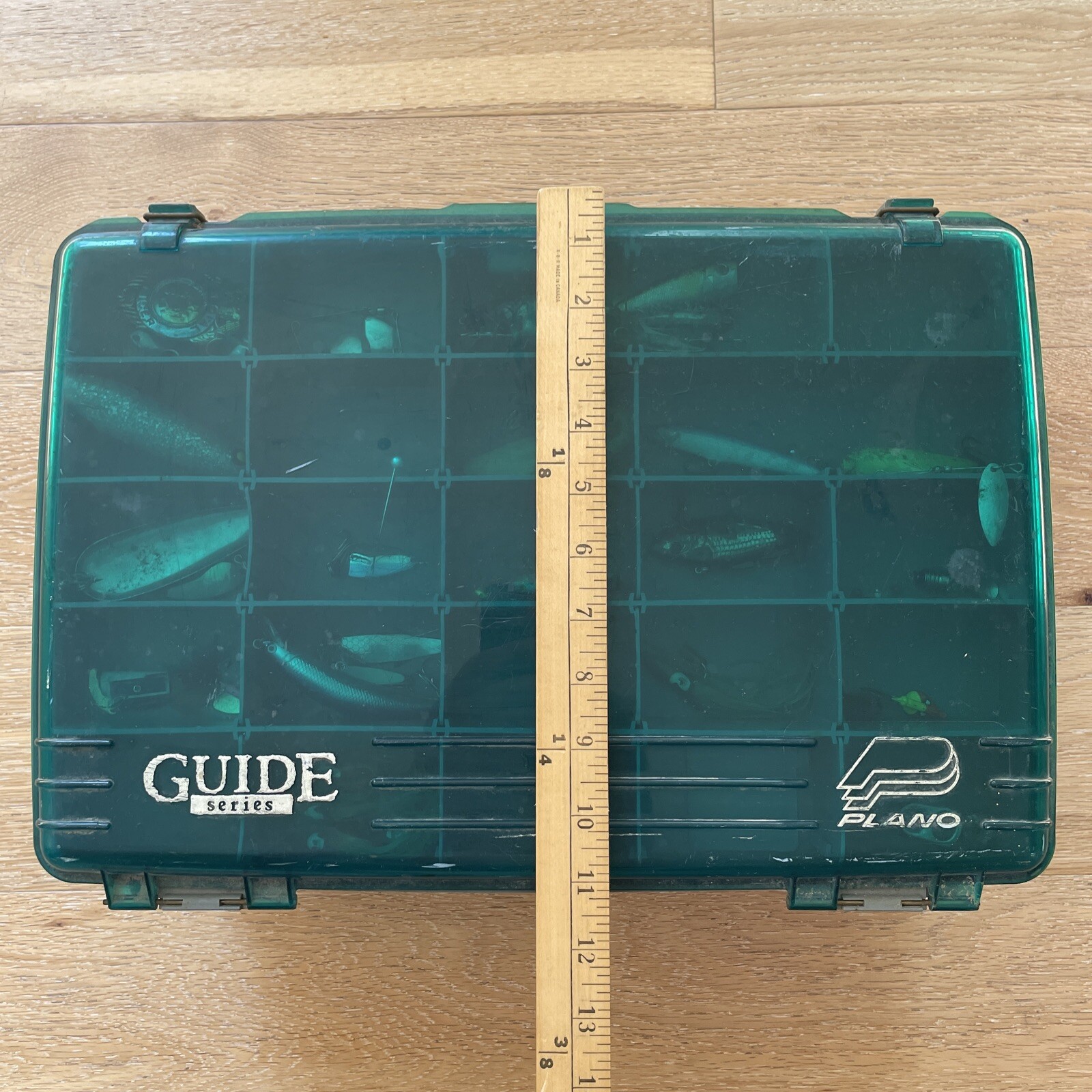 Vintage Plano Guide Series Fishing Tackle Box Full w/ Lures Baits Hooks ...