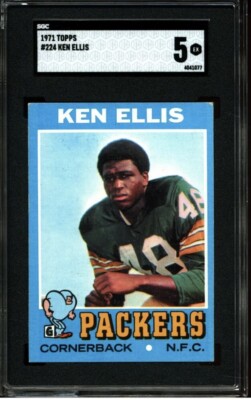 1971 TOPPS #224 KEN ELLIS RC PACKERS SGC 5 | eBay