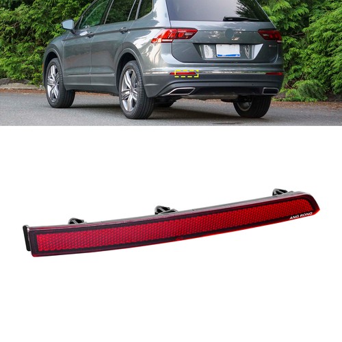 1X For VW Tiguan 16-20 Left Side Red Lens Rear Inner Bumper Reflector ...