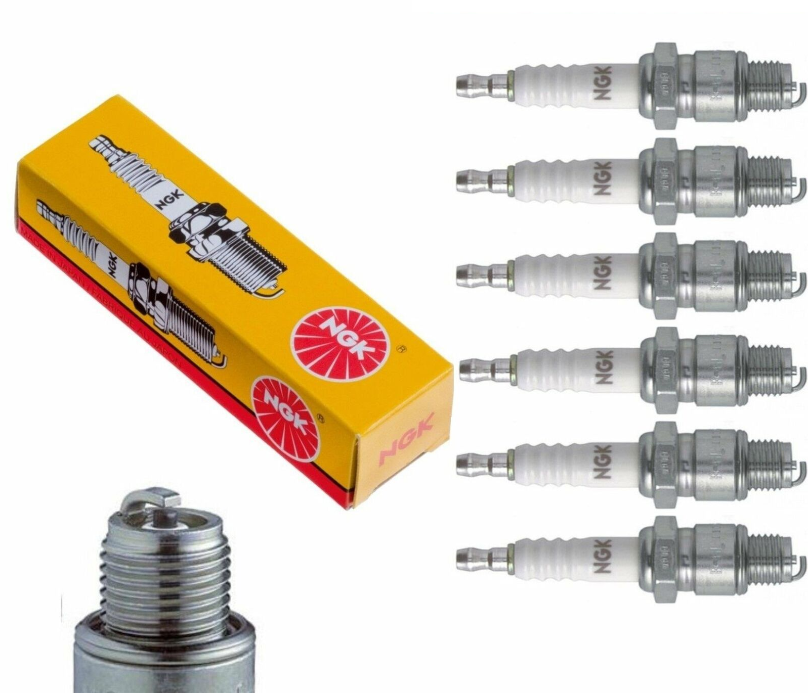 6 pc 6 x NGK Standard Plug Spark Plugs 3961 BR8ES SOLID | eBay