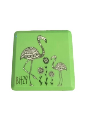 LOT OF 10 Bitzy Flamingo Custom Makeup Compact Case- New FREE SHIPPING ...