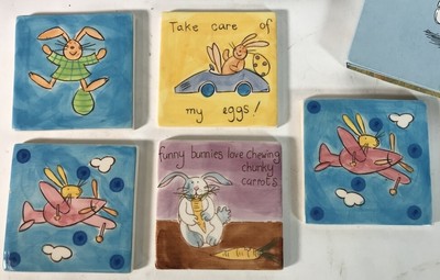 Whittard Of Chelsea Hand Painted Coaster Tiles (x5), Limited Edition 4 ...