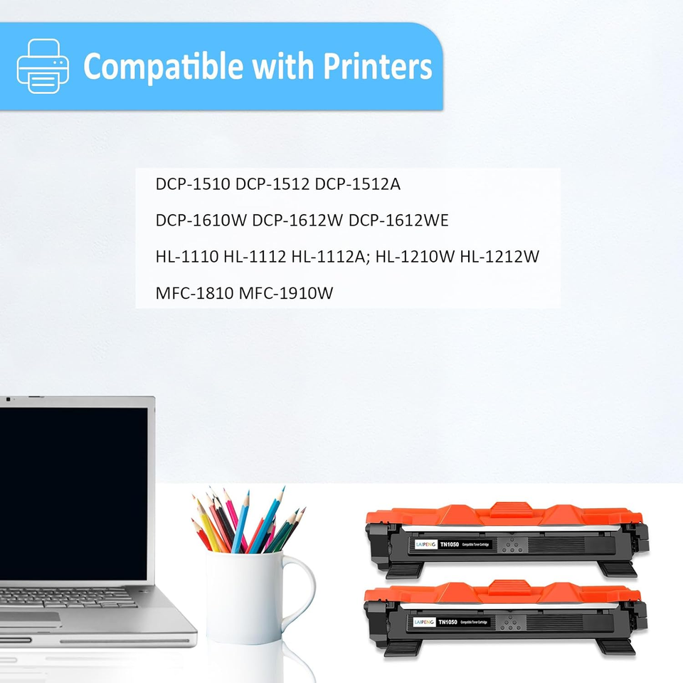 Compatible TN-1050 TN1050 Toner Cartridge for Brother DCP-1510 DCP-1512 ...