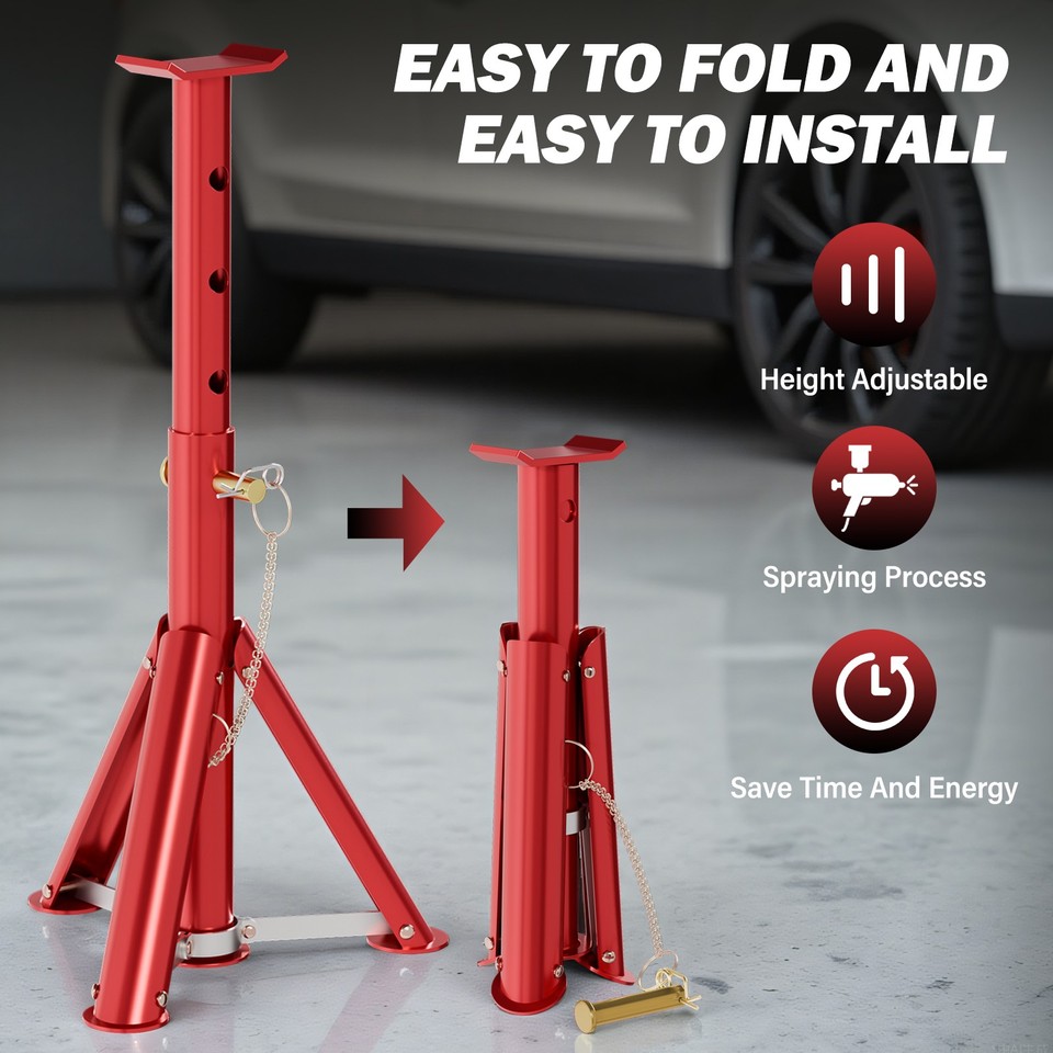 2Pack 3 Ton Axle Stand Lifting Capacity Stand Heavy Duty Car Caravan ...