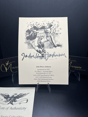 John Henry Johnson Autographed Photo W/COA | eBay