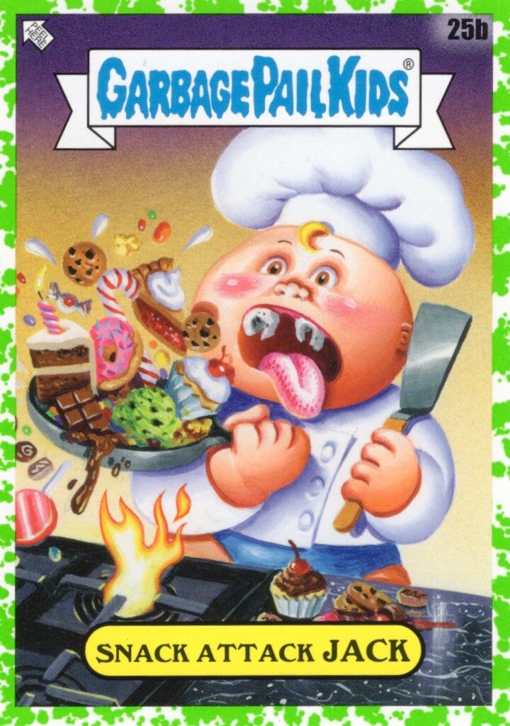 2021 GARBAGE PAIL KIDS GPK FOOD FIGHT GREEN PARALLEL SNACK ATTACK JACK ...