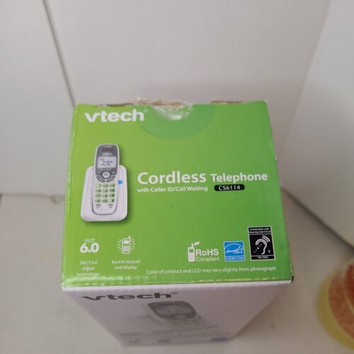 VTech CS6114 DECT 6.0 Cordless Phone with Caller ID Call Waiting White ...