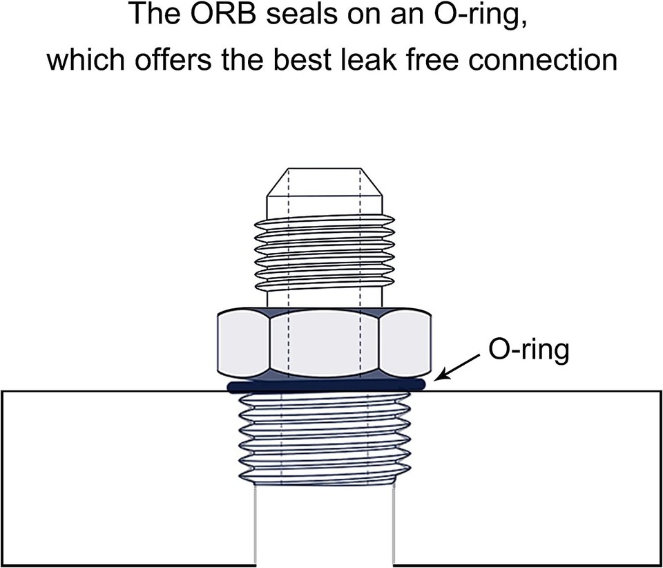 LokoCar Flare ORB 8AN to 6AN Male Fuel Rail Adapter Fitting Black 2PCS ...