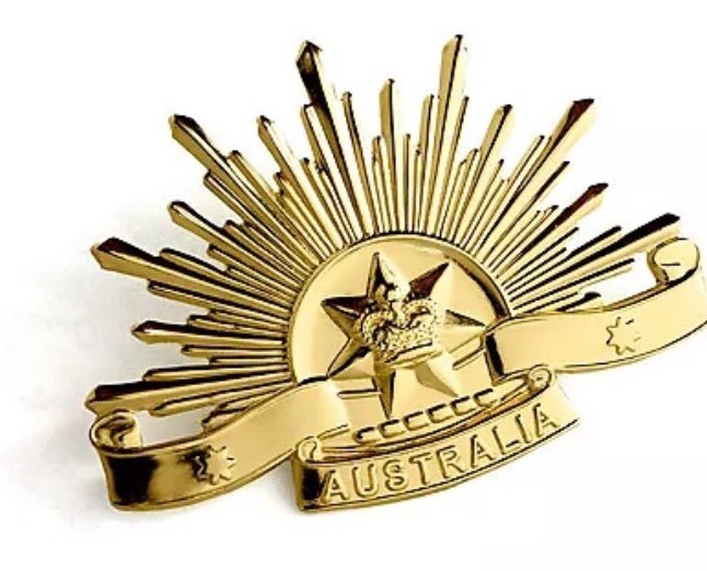 The sixth Australian Army Rising Sun Hat Badge * Rising Sun No 6 *60mm ...