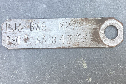 Ford C4 Transmission ID Tag PJA BW6 | eBay