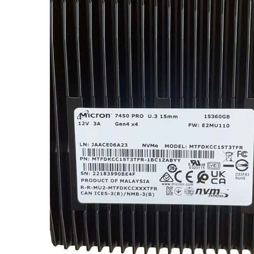 4pcs MICRON 15.36TB SSD 7450 PRO U.3 15mm Gen4 x4 NVMe MTFDKCC15T3TFR ...