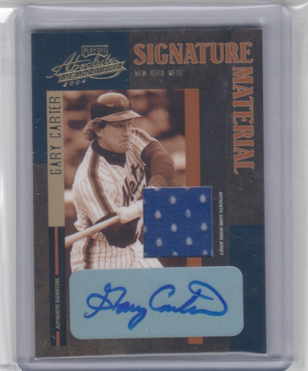 2004 Gary Carter Absolute Memorabilia Signature AUTO JERSEY 01/50 /50 ...