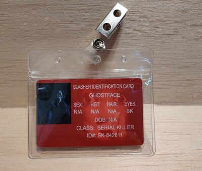 Scream Ghostface Slasher Identification ID Card | eBay