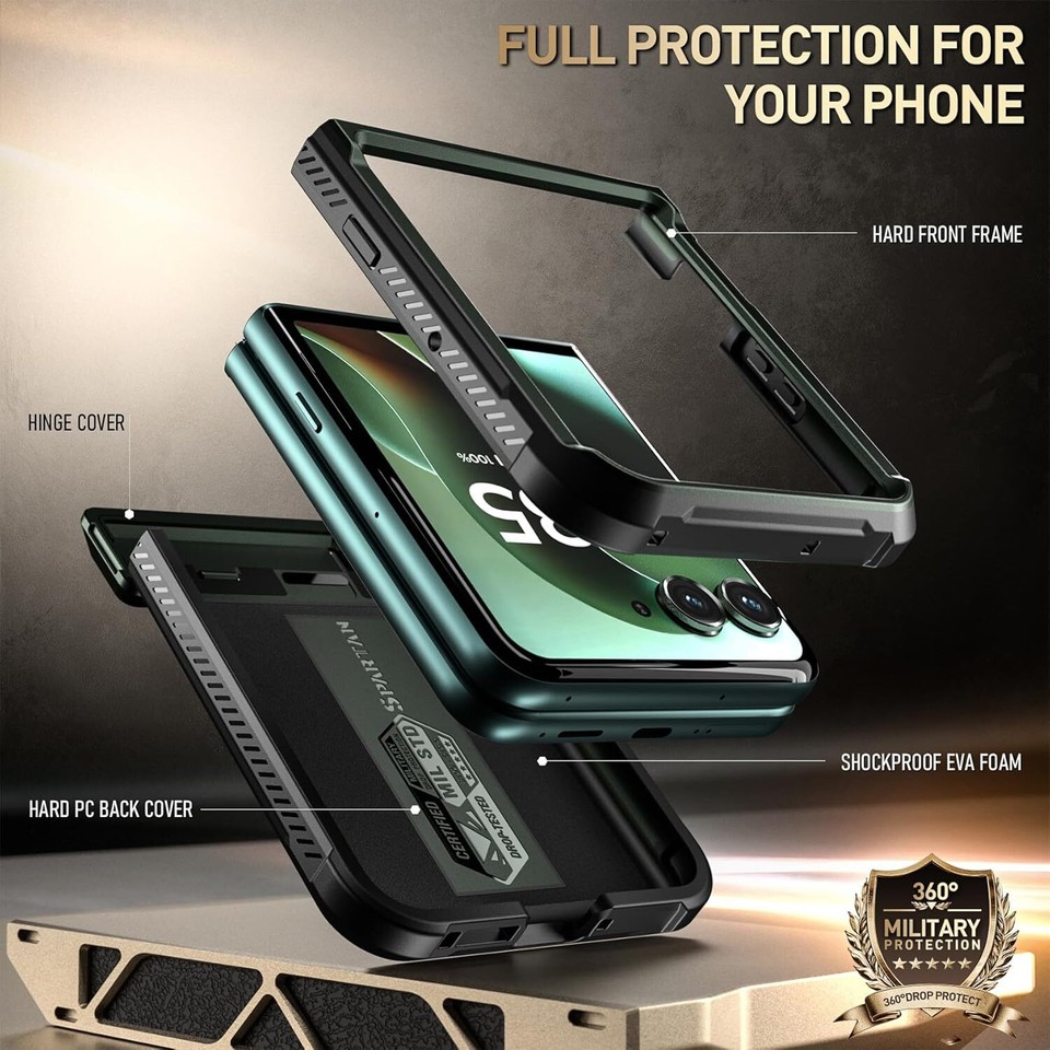 Poetic Spartan Case For Moto Razr Ultra 2025 Kickstand Hybrid Cover ...