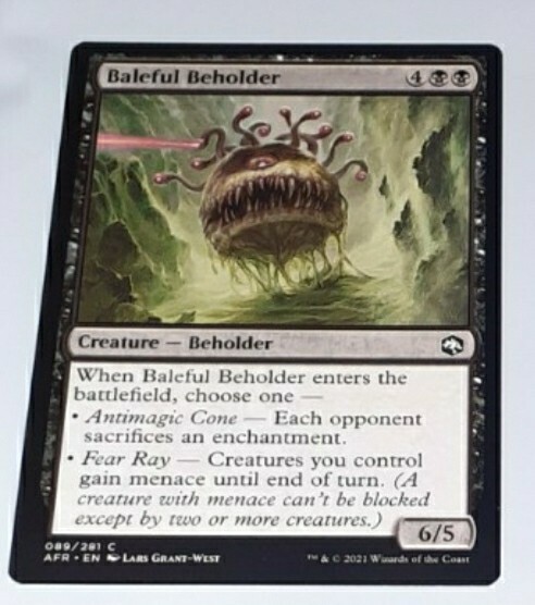 BALEFUL BEHOLDER MTG NM Adventures in Forgotten Realms Common Card Game ...