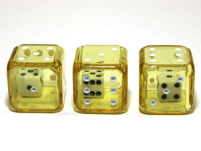 Double D6 - Small Six in Large Six Dice - Yellow White Gaming Tabletop ...