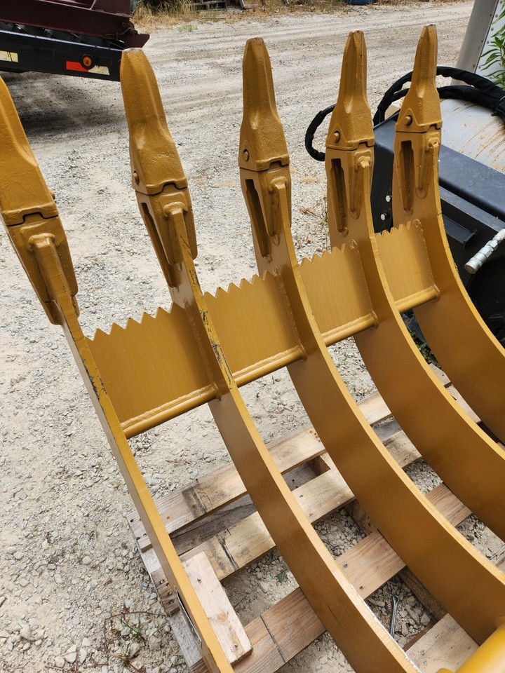 New CAT 320 321 322 323 80mm Excavator Root Rake Site Cleanup Debris ...