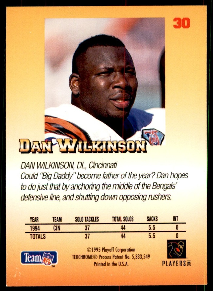 1995 Playoff Dan Wilkinson Football Cards #30 | eBay