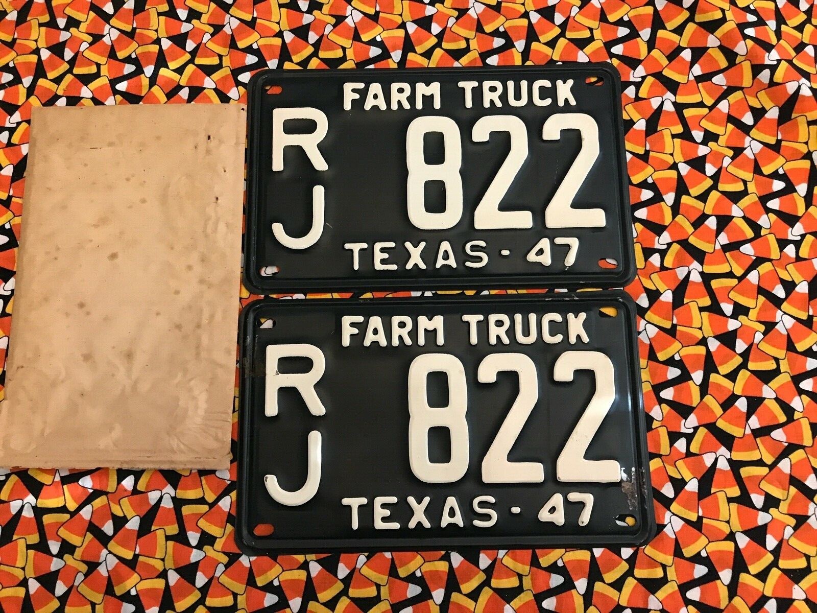 1947 TEXAS FARM TRUCK LICENSE PLATES RJ822 | eBay