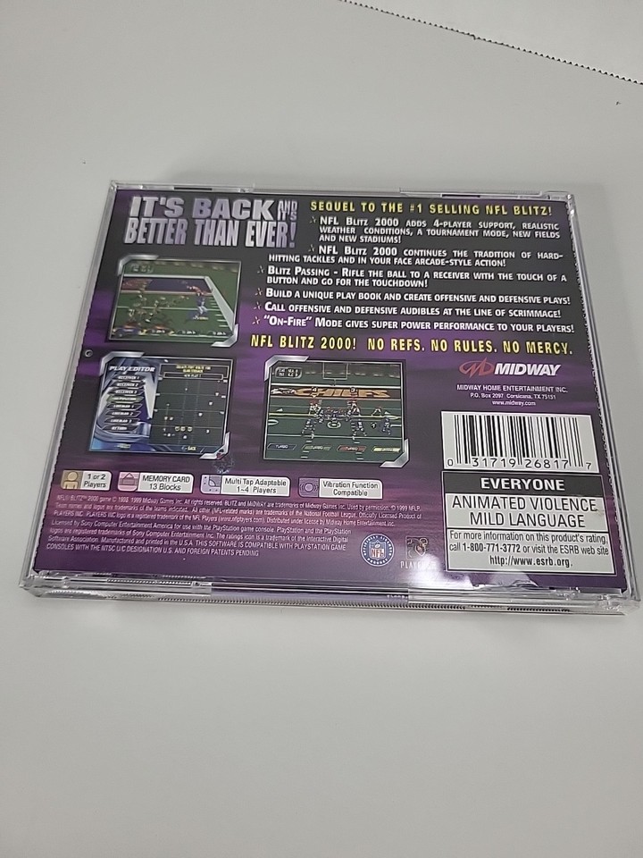 NFL Blitz 2000 (Sony PlayStation 1, 1999) ps1 - CIB Complete ...