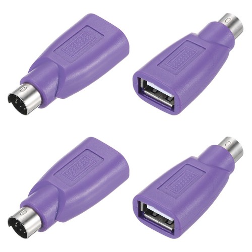 4 Pcs PS/2 to USB Port, PS/2 to USB Adapter PS/2 Female to USB Male ...