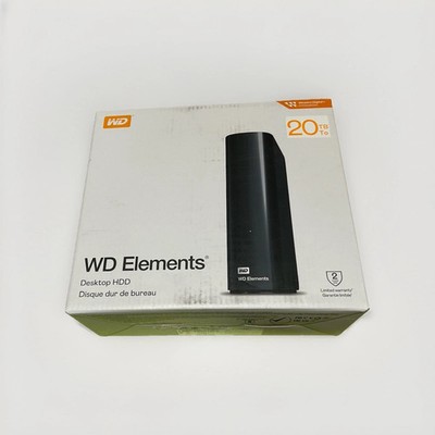 WD Elements 20TB Desktop Hard Drive USB 3.0 (WDBWLG0200HBK-NESN) OPEN ...