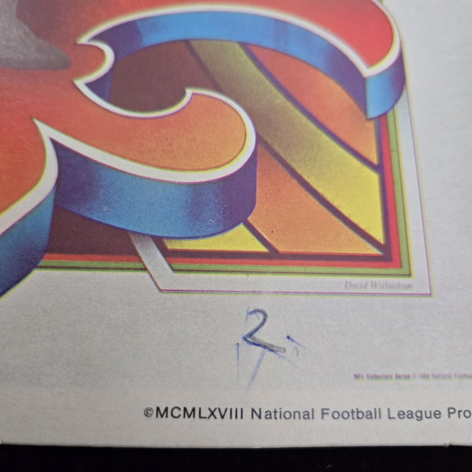 Vintage Fleer Big Signs 1968 NFL Football Art poster card New Orleans ...