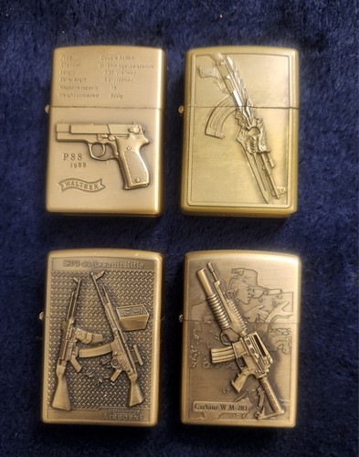 Unbrand Zippo, Guns, Lot Of 4, Windproof Lighters | eBay