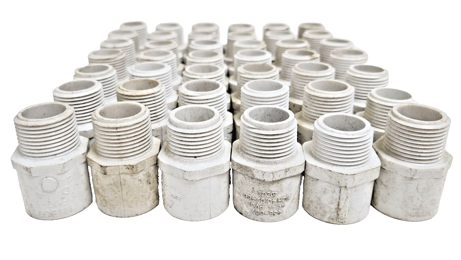 PVC ADAPTERS (LOT OF 42 ) 3/4" PIPE X SLIP (36) NIBCO D-2466 (6) SPEARS ...