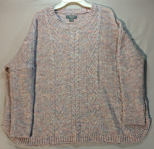 Natural Reflections Women's Pink Cable-Knit Long-Sleeve Sweater for ...