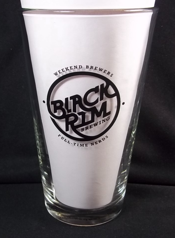 Pint beer glass BLACK RIM Brewing Weekend Brewers Full Time Nerds | eBay