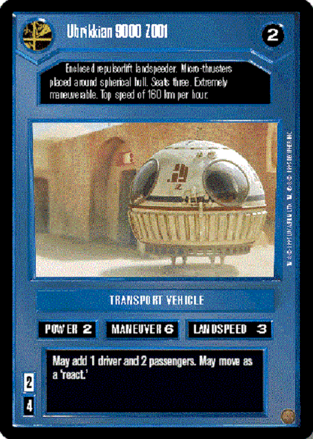 Ubrikkian 9000 Z001 x4 Star Wars CCG Premiere NM swccg | eBay