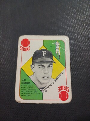 1951 Topps Red Backs Cliff Chambers Pittsburgh Pirates #25⚾️⚾️💥 G/VG | eBay