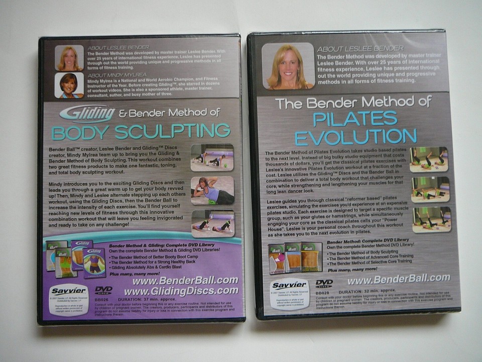 2 NEW BENDER BALL WORKOUT DVDS-BENDER METHOD PILATES EVOLUTION & BODY ...