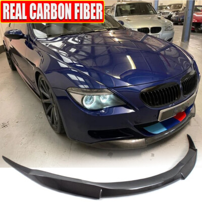 REAL CARBON Front Bumper Lip Spoiler For BMW 6 Series E63 M6 E64 M6 ...