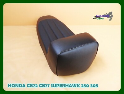 Fit HONDA SUPERHAWK 250 305 CB77 CB72 CAFE RACER BLACK SEAT [mi] | eBay