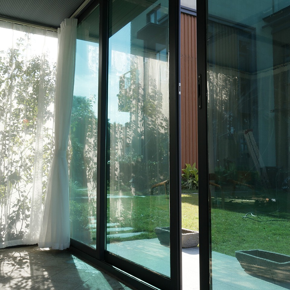 Reflective Window Tint Film Home Mall Silver&Green Privacy Glass ...
