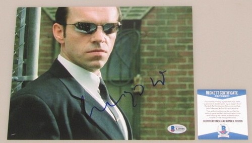 HUGO WEAVING Hand Signed 8"x10" Photo + PSA BAS COA 'AGENT SMITH ...